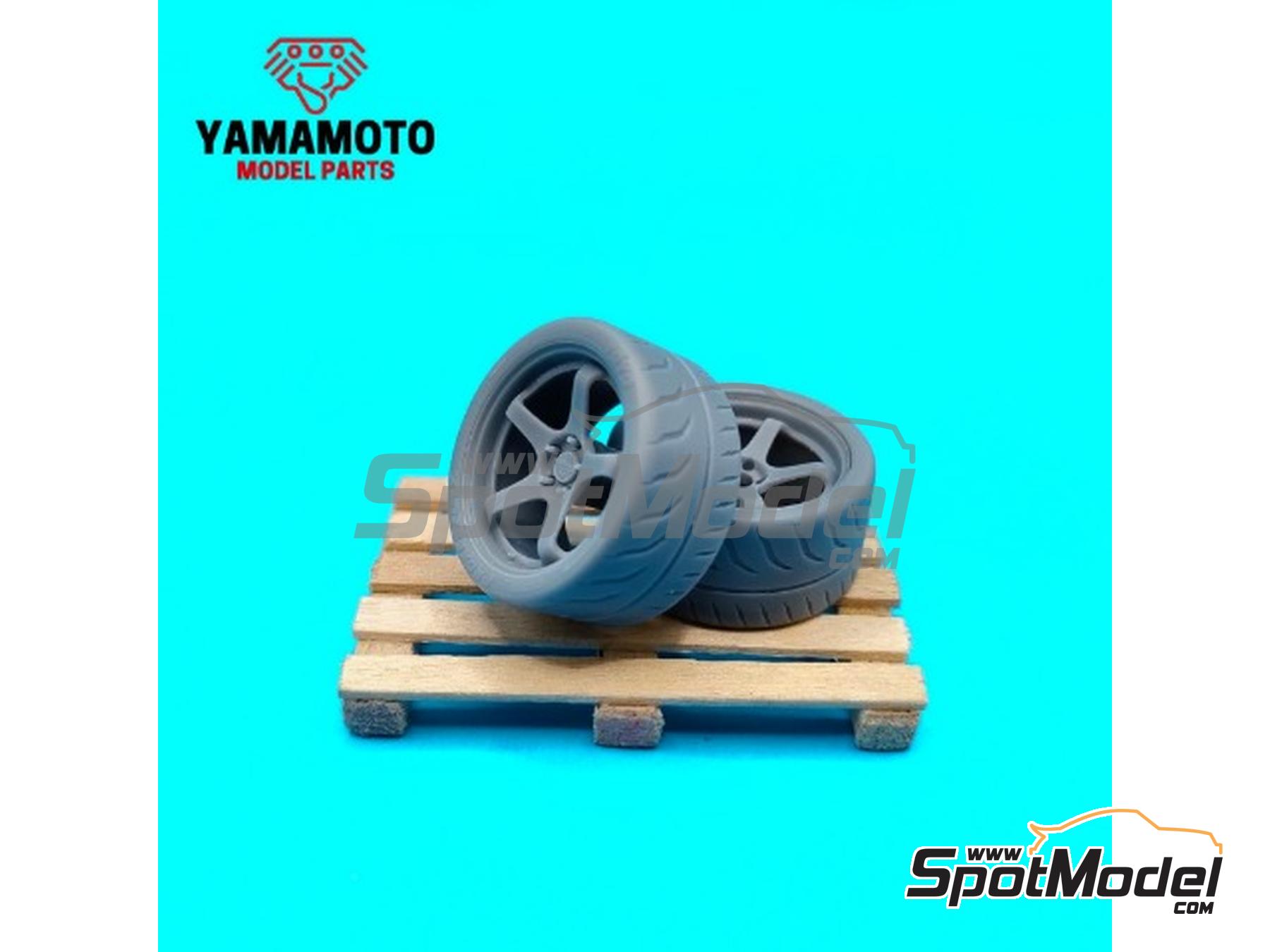 Yamamoto Model Parts YMPRIM21: Rims and tyres set 1/24 scale - Advan Racing GT4 18 inches - 4 ...